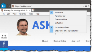 How Do I Get My Web Browser's Menu and Toolbar Back? - Ask Leo!