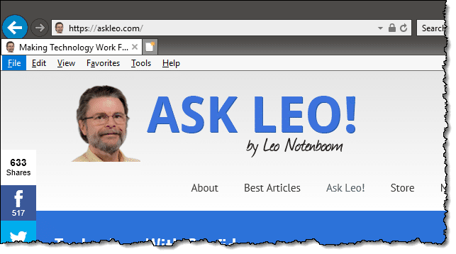 How Do I Get My Web Browser's Menu and Toolbar Back? - Ask Leo!