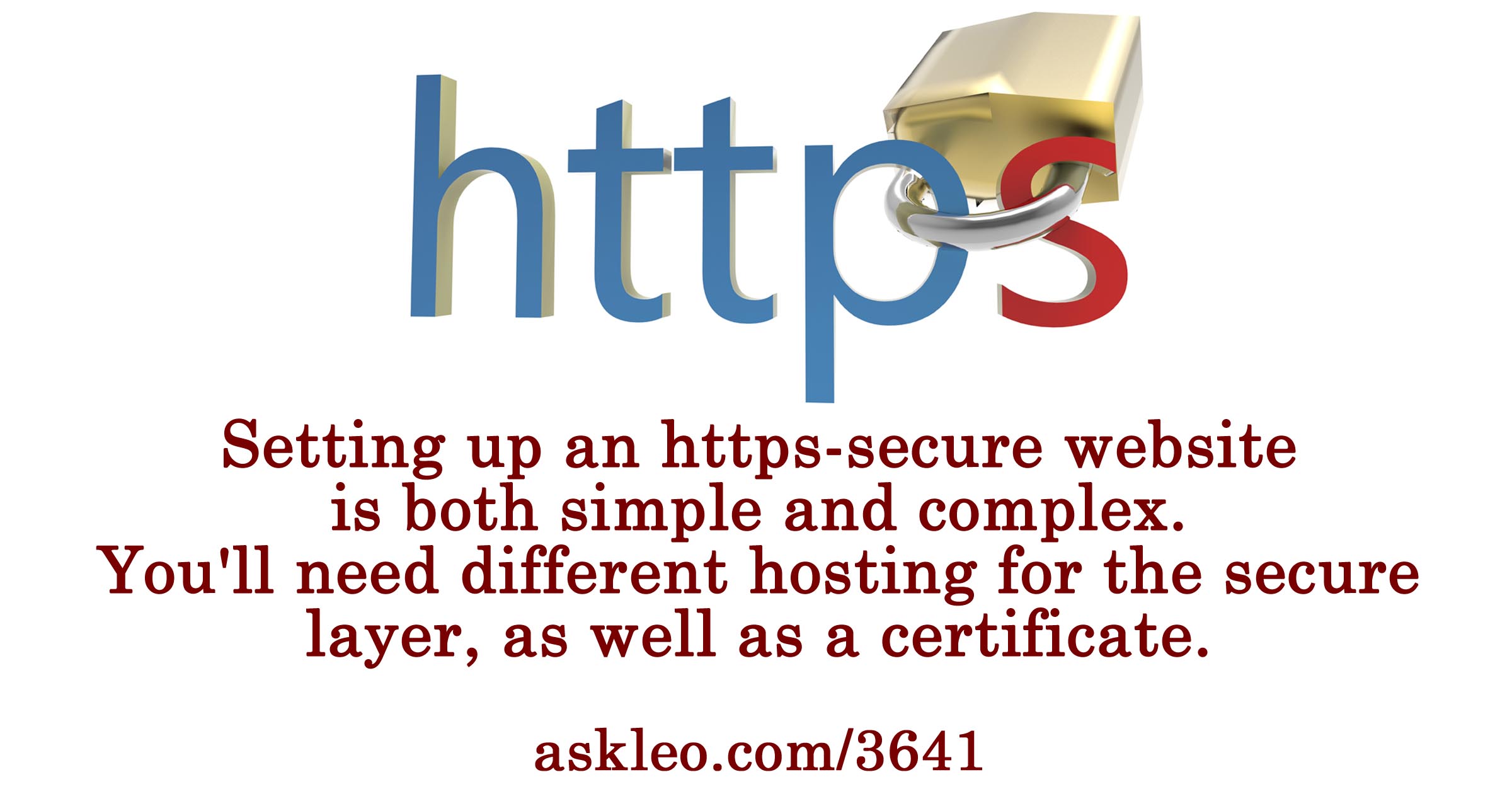 How Do I Change My Website to Be an https Secure Site? - Ask Leo!