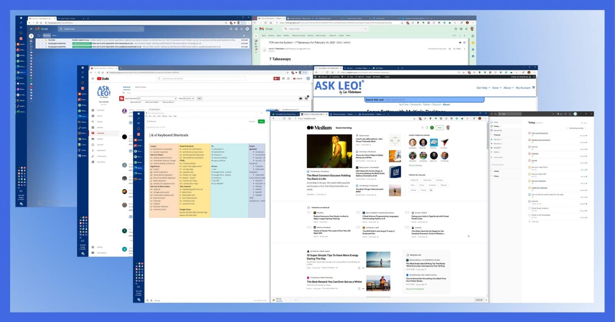 Focus Better with Multiple Desktops - Ask Leo!