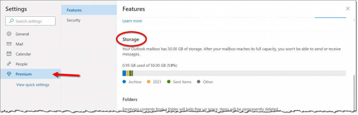 How Full Is My Hotmail Account? - Ask Leo!